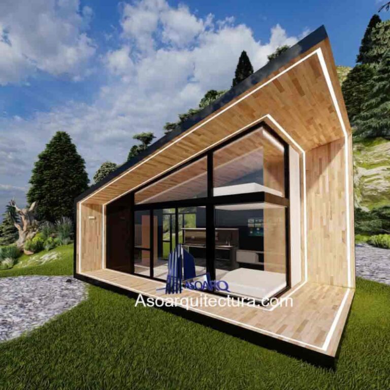 Planos de Construcción Cabaña Tiny Commerce 8m2 - ASOArquitectura ...